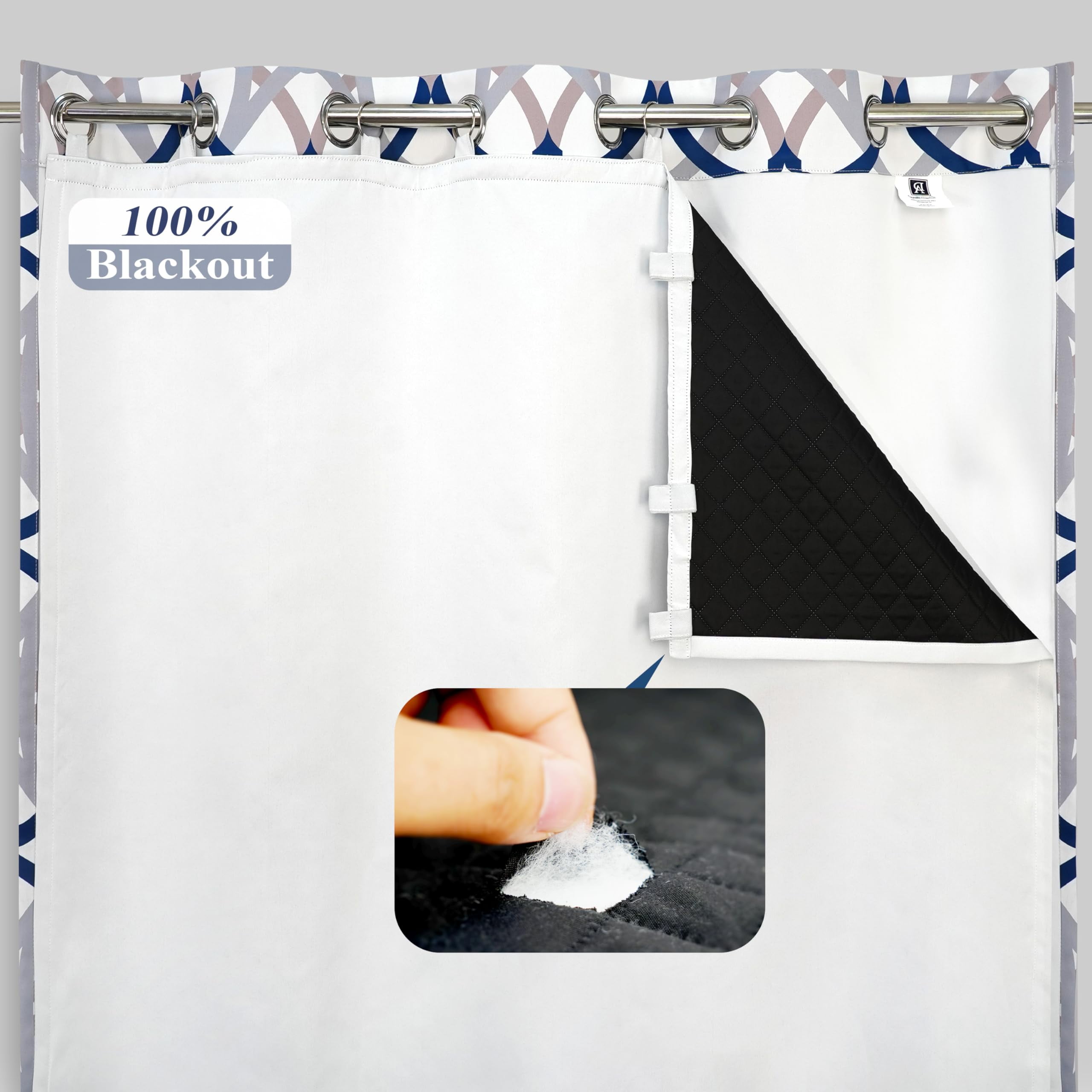 DriftAway Soundproof Thermal Insulated Quilted Curtain Liners for ...