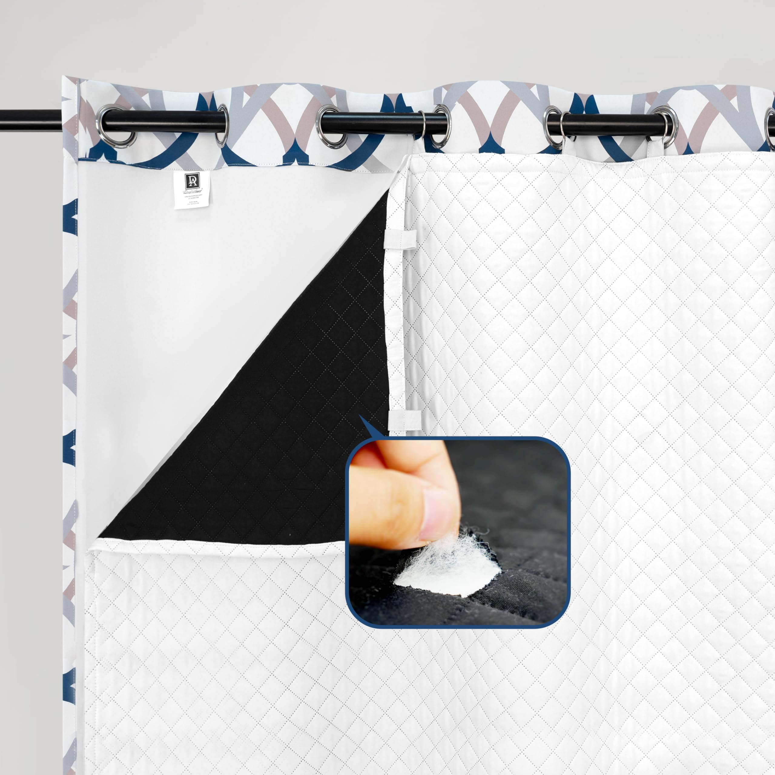 DriftAway Soundproof Thermal Insulated Quilted Curtain Liners for ...