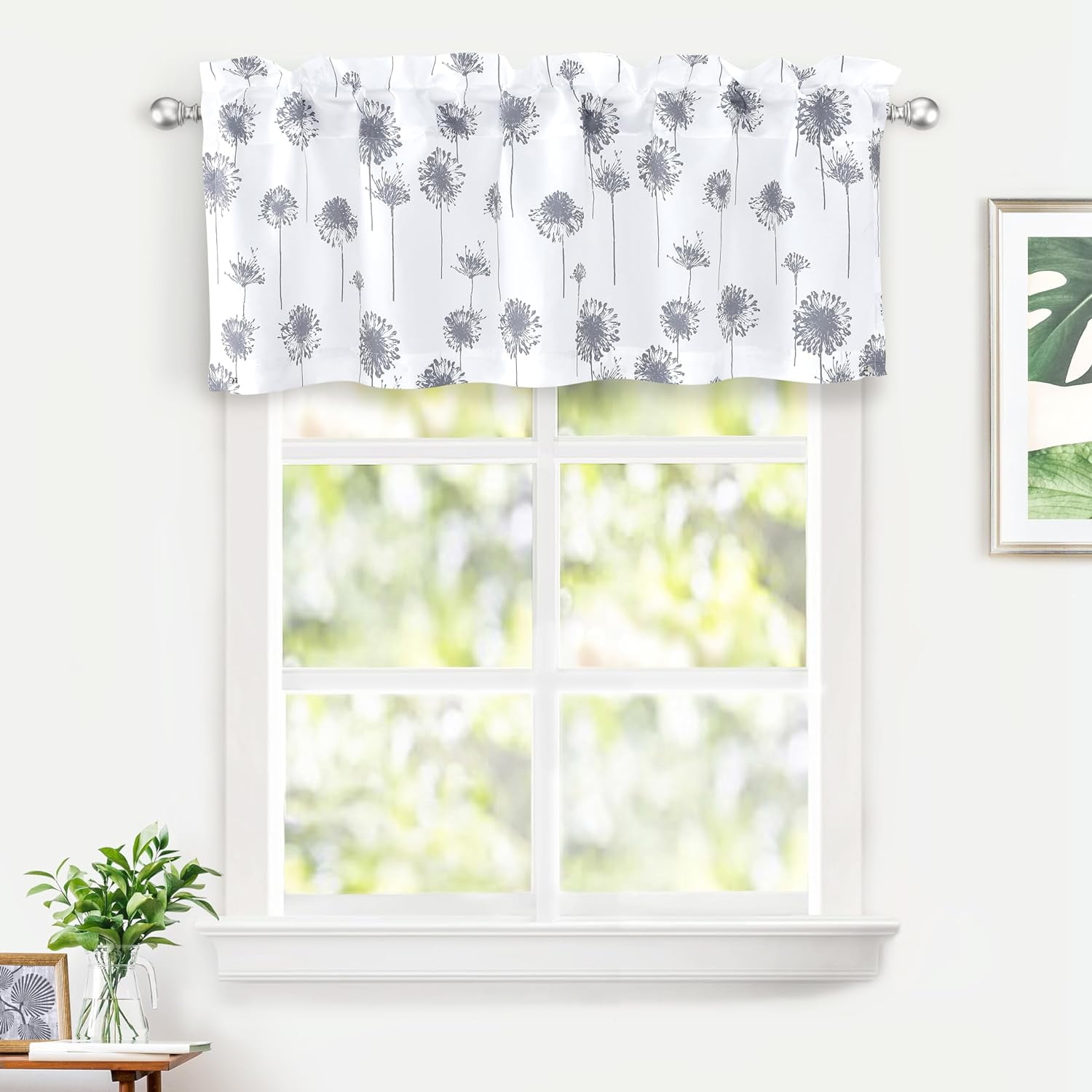 DriftAway Traditional 1 Piece Floral Light Filtering Valances - Walmart.com