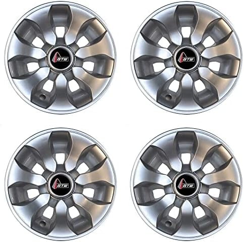 Drifter 8 inch Golf Cart Wheel Covers/Hub Caps | Silver Metallic Finish ...