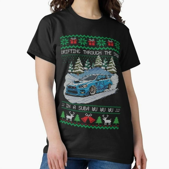 Drifting Through The Snow Rally Car Funny Christmas Sweater Design ...