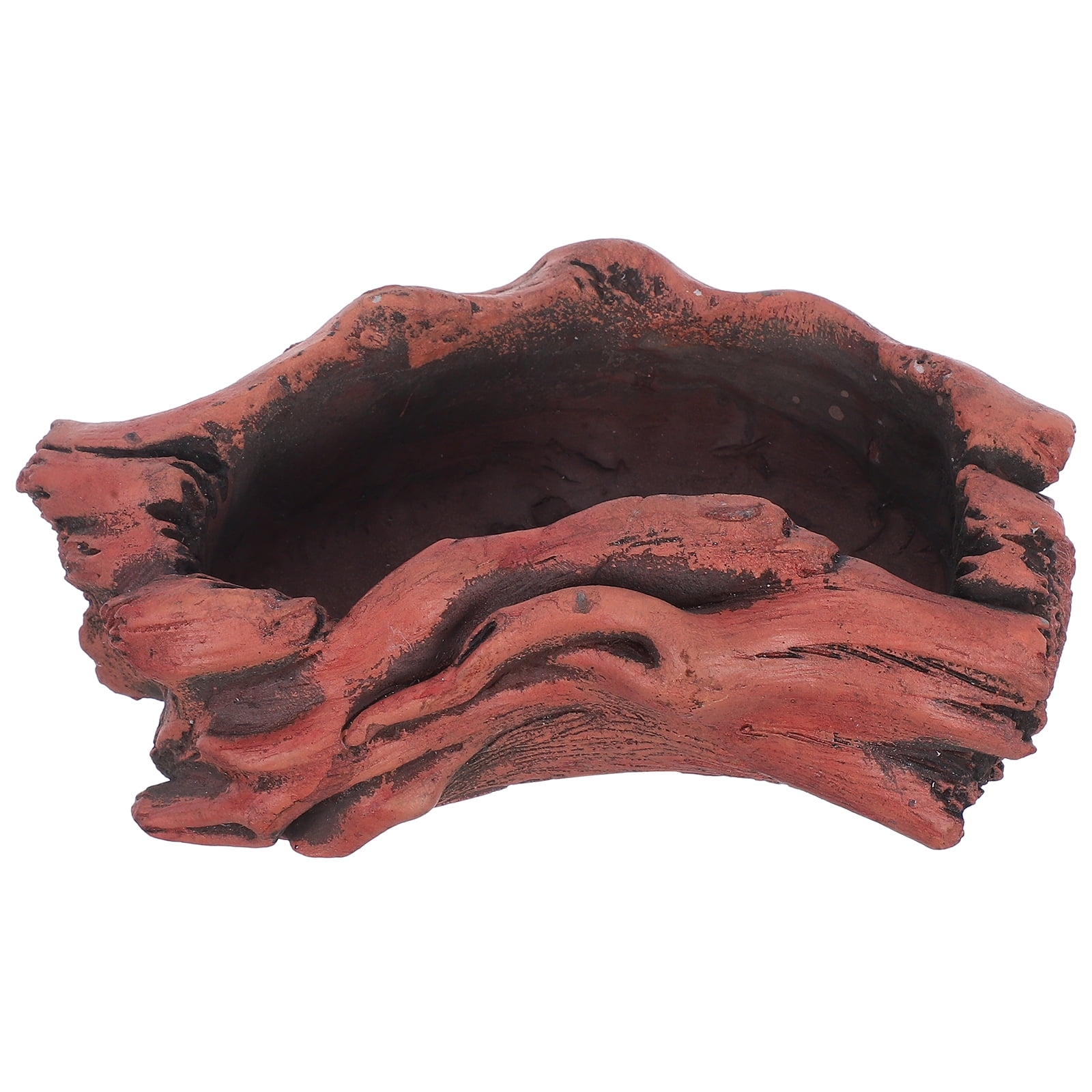 Driftwood Cement Planter Box Vintage Artificial Stump Pot Concrete Log ...