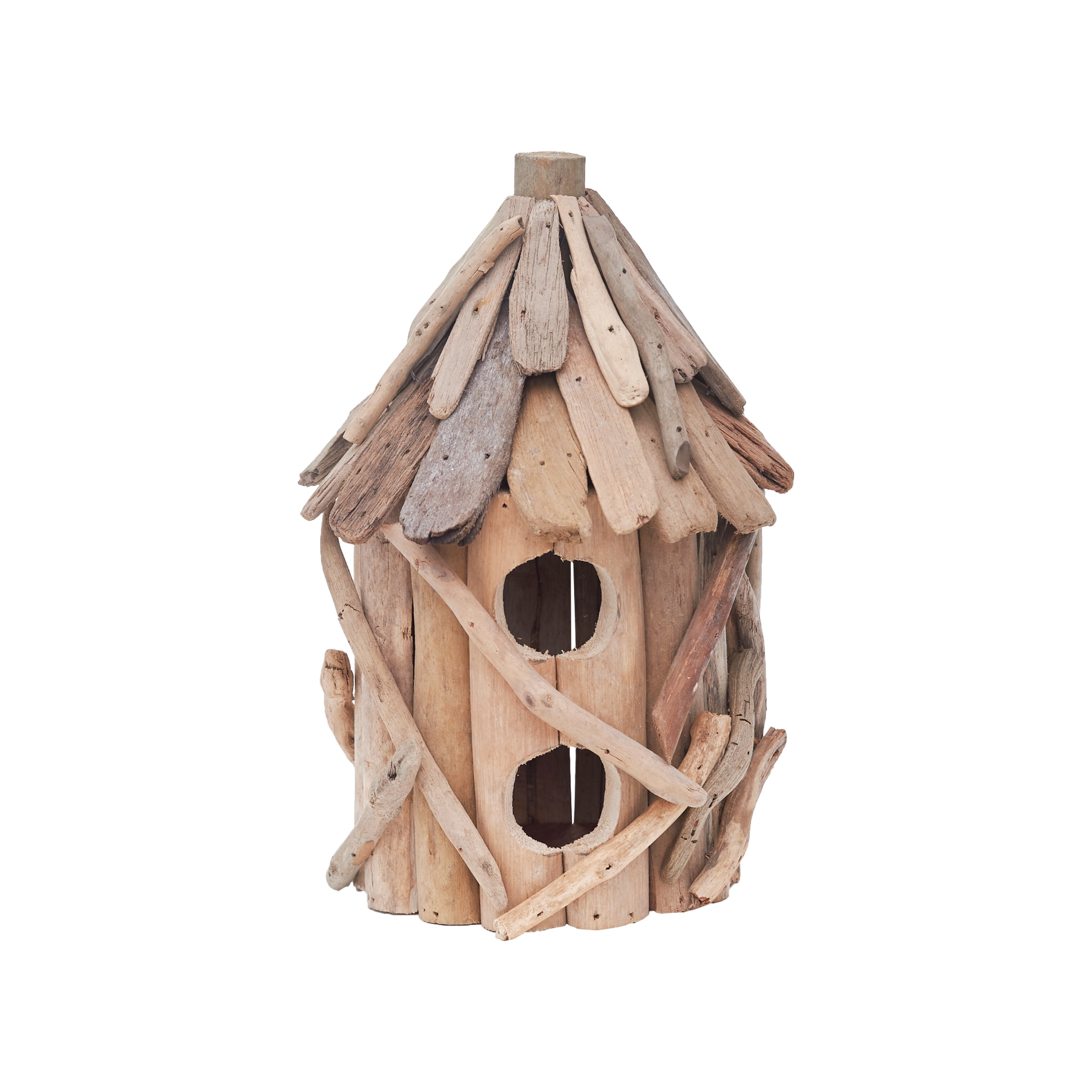 Driftwood Round Birdhouse W/ 2 Holes - Walmart.com
