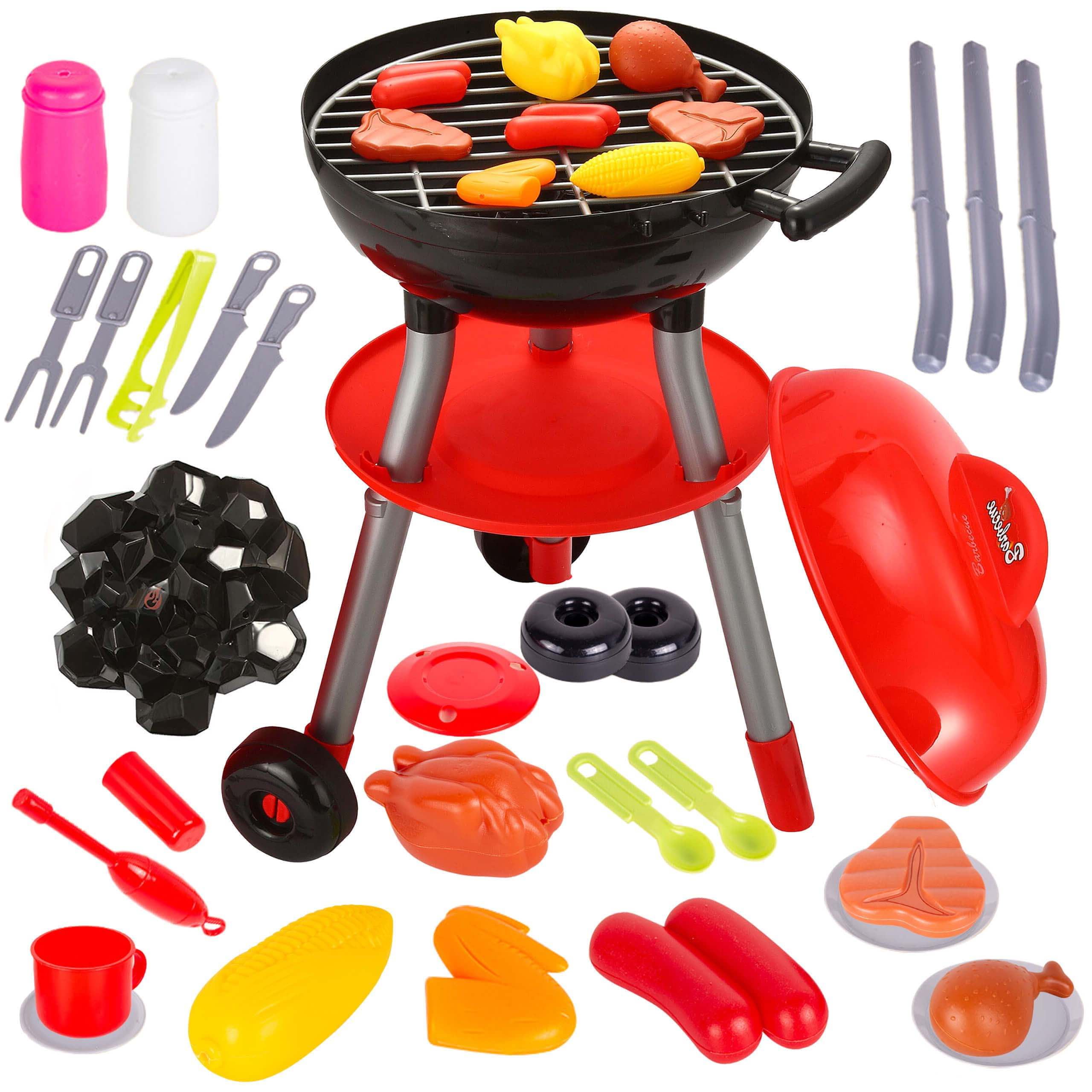 Drify 24 PCS Little Chef BBQ Cooking Toy Kitchen Pretend Play Toy ...