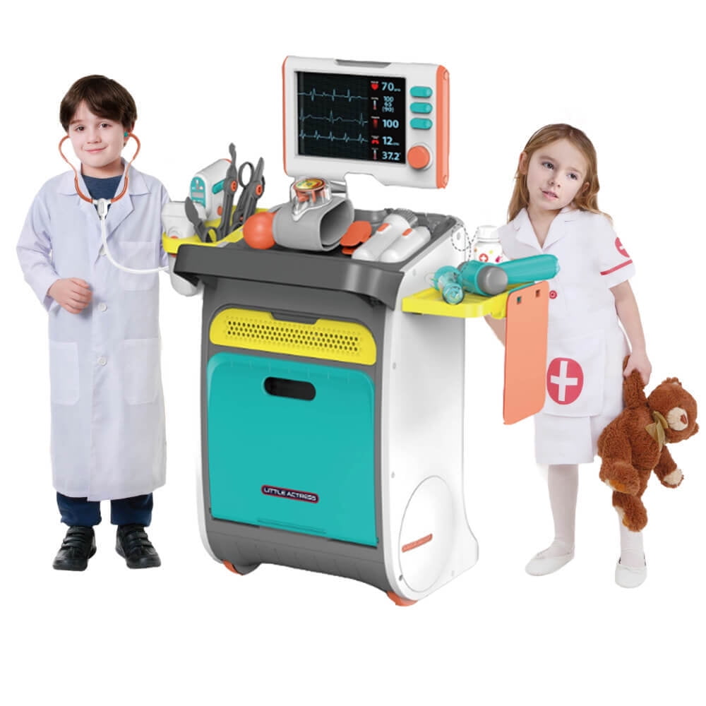 Drify Doctor Kit for Kids Pretend Doctor Playset for Toddlers with Cart ...