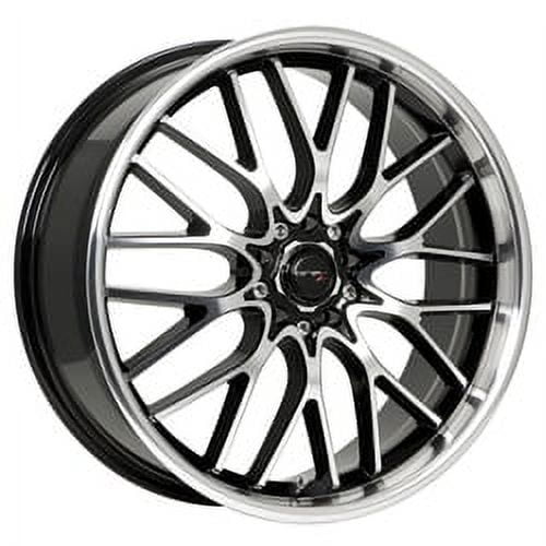 Drifz 302MB Vortex 17x7.5 4x100/4x114.3 +42et Machined Gloss Black Wheel Fits select: 1990-2002 ...
