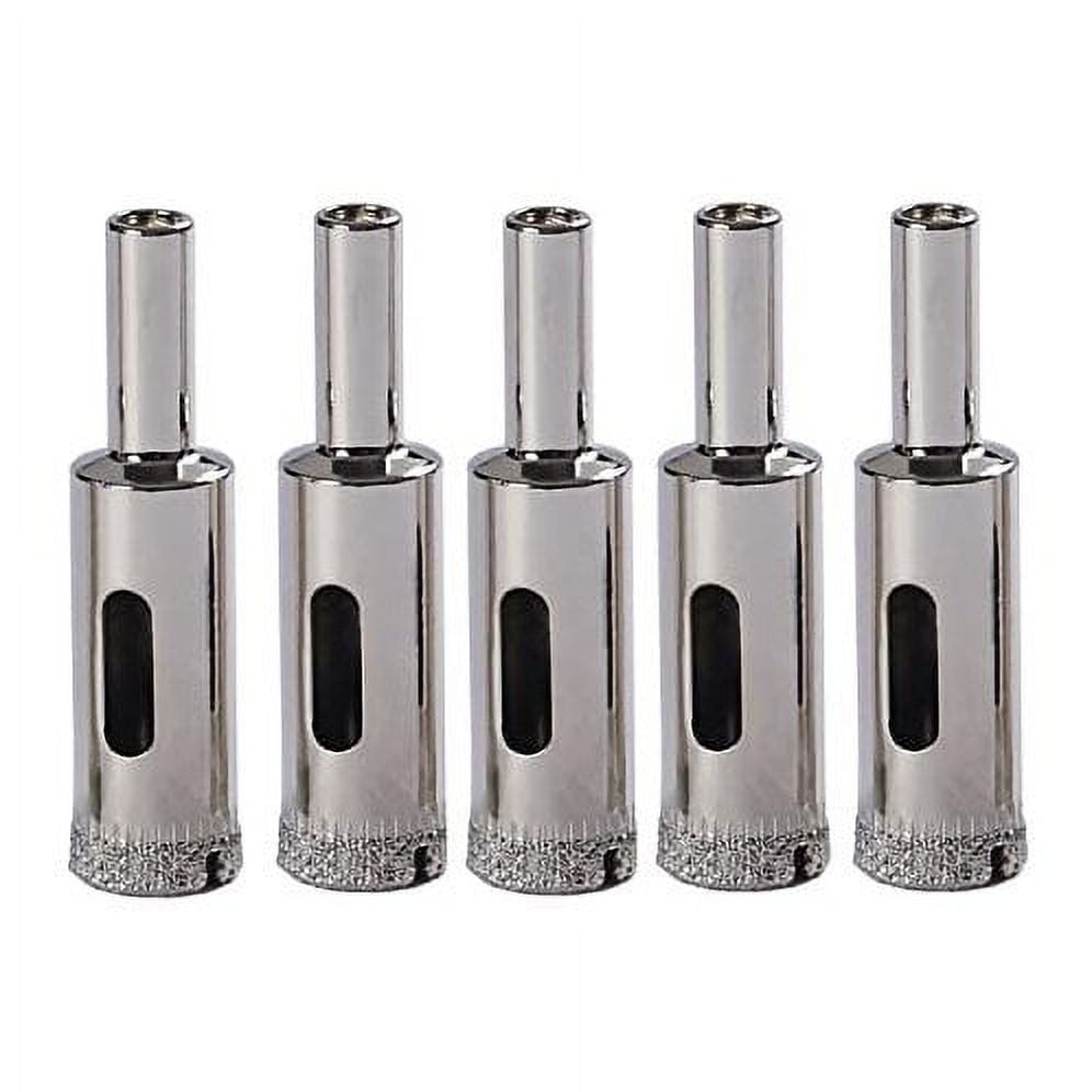 Drilax 5 Pcs Diamond Drill Bit Set 1/2" (0.5 in) Wet Use for Tiles ...