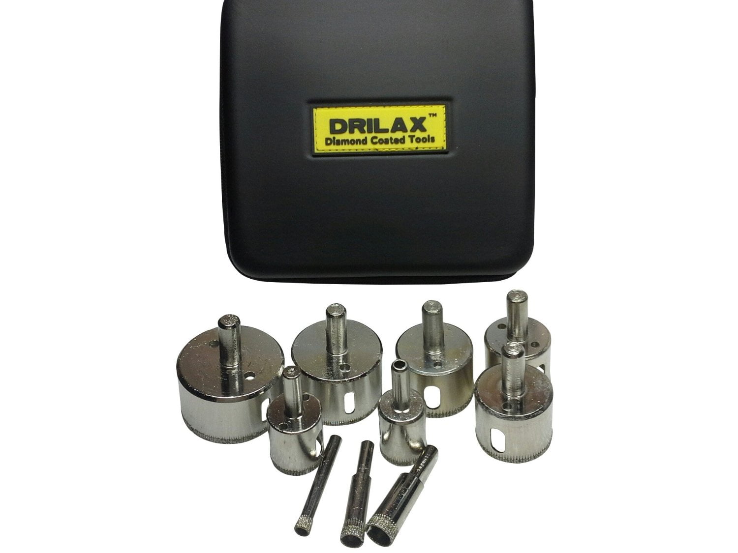 Drilax Diamond Drill Bit Set 10 Pieces 1/4, 3/8, 1/2, 3/4, 1-1/4, 1-3/8 ...