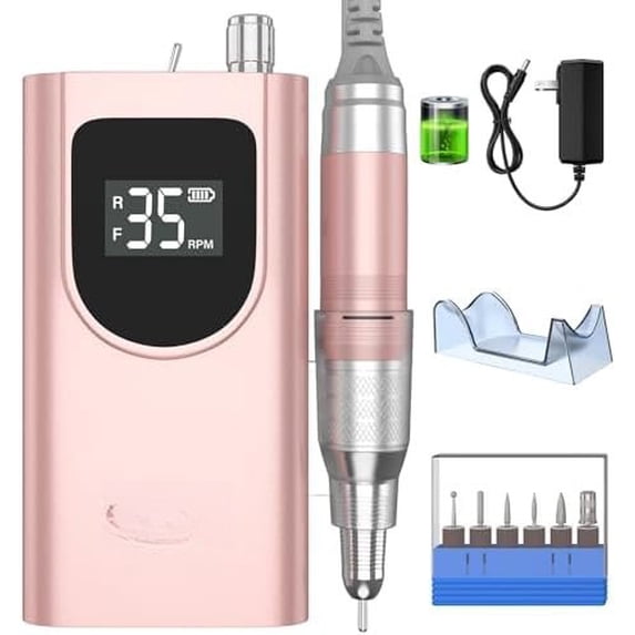Drill, 35000RPM Drills for Nails Professional Cordless File Portable ...