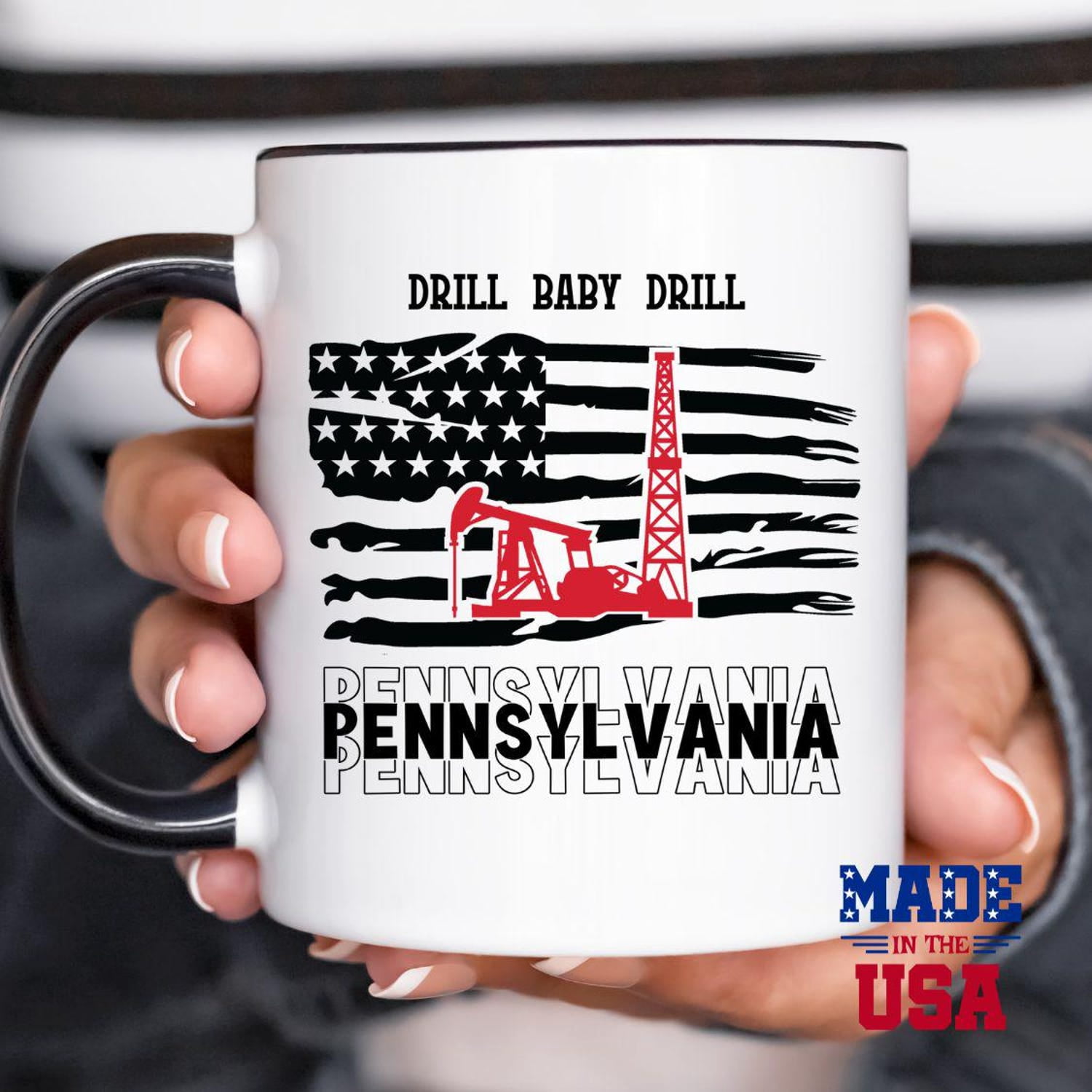 Drill Baby Drill Pennsylvania Mug Oilfield Coffee Cup Oil and Gas Gift ...