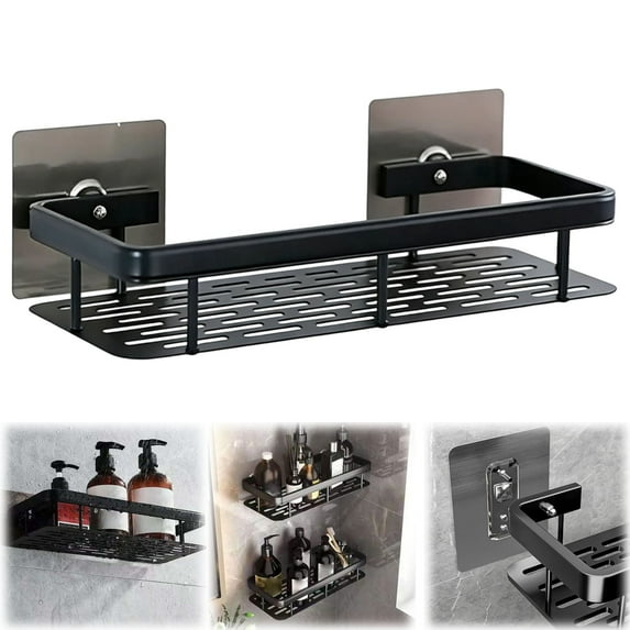 No Drill Bathroom Drain Rack, Wall-Mounted Storage Rackwithout Drilling ...
