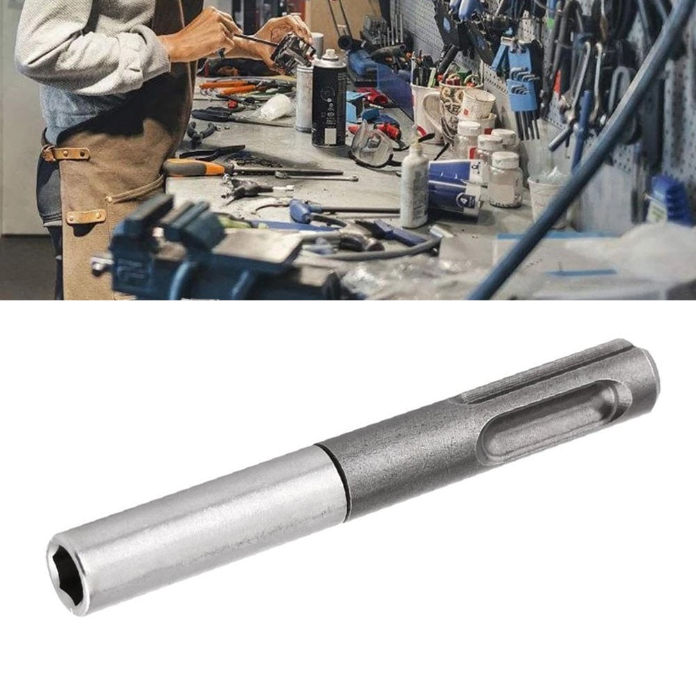 Drill Bit Adaptor 1/4In Hex Shank Stainless Steel Sds Drill Socket Nut ...