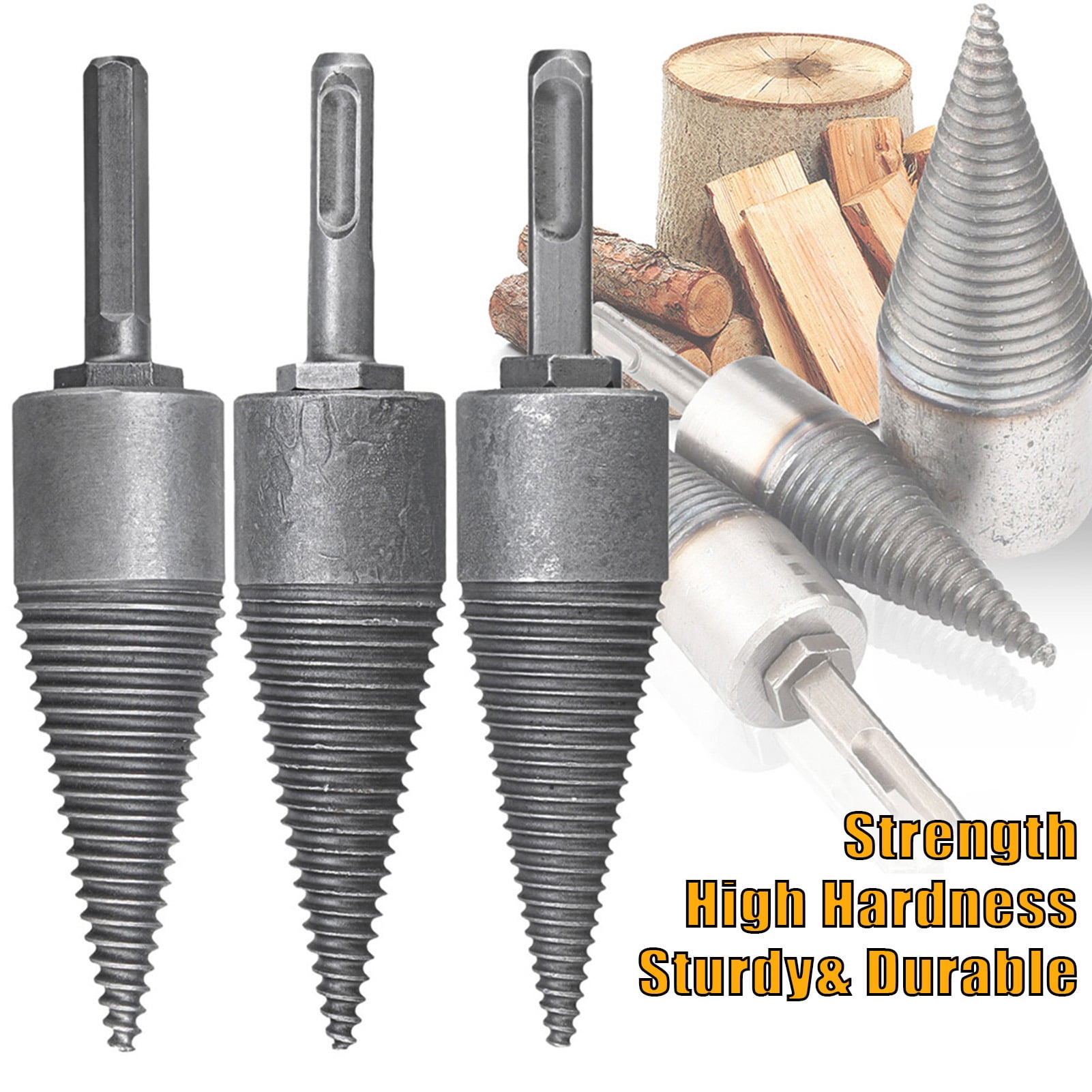 Drill Bit,Drill Bit Wood Hammer Cone Firewood Split Round Shank Bit ...