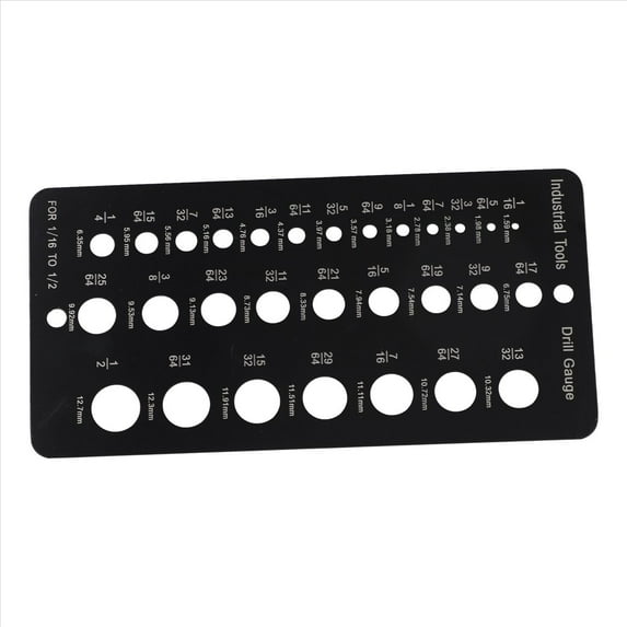 Drill Bit Gauge 1/16 Inch to 1/2 Inch, Screw Size and Thread Inches ...