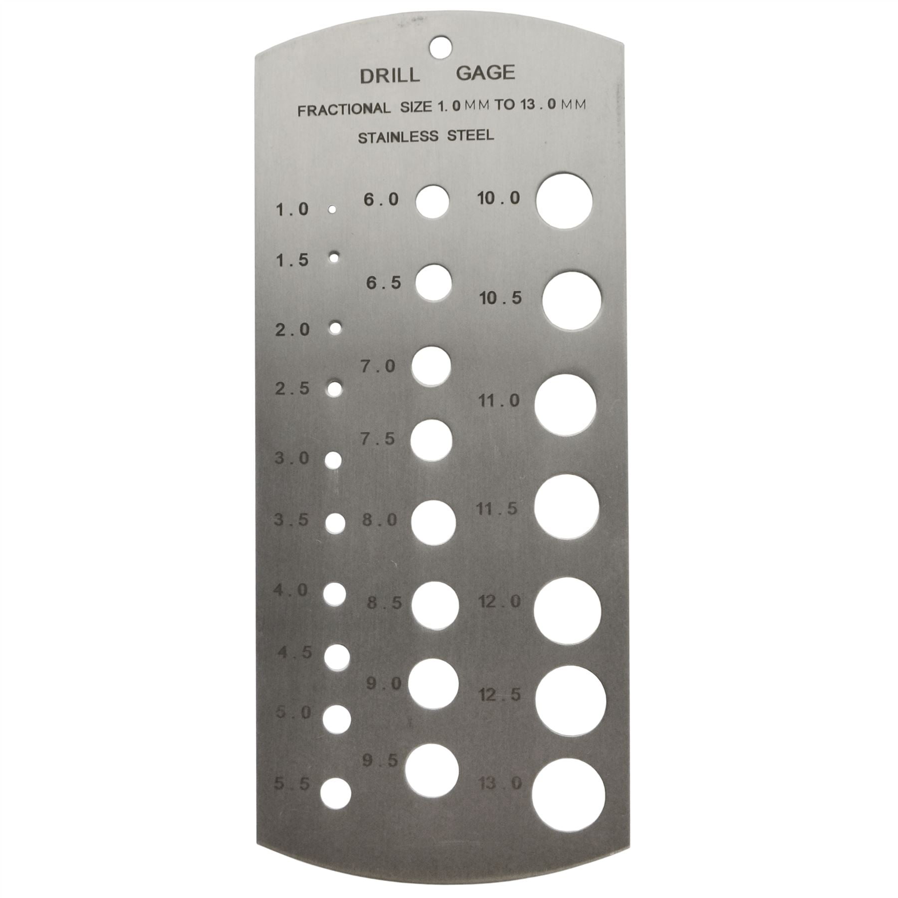 Drill Bit Gauge Fractional for Drills and Bolts Metric SIL060 - Walmart.com