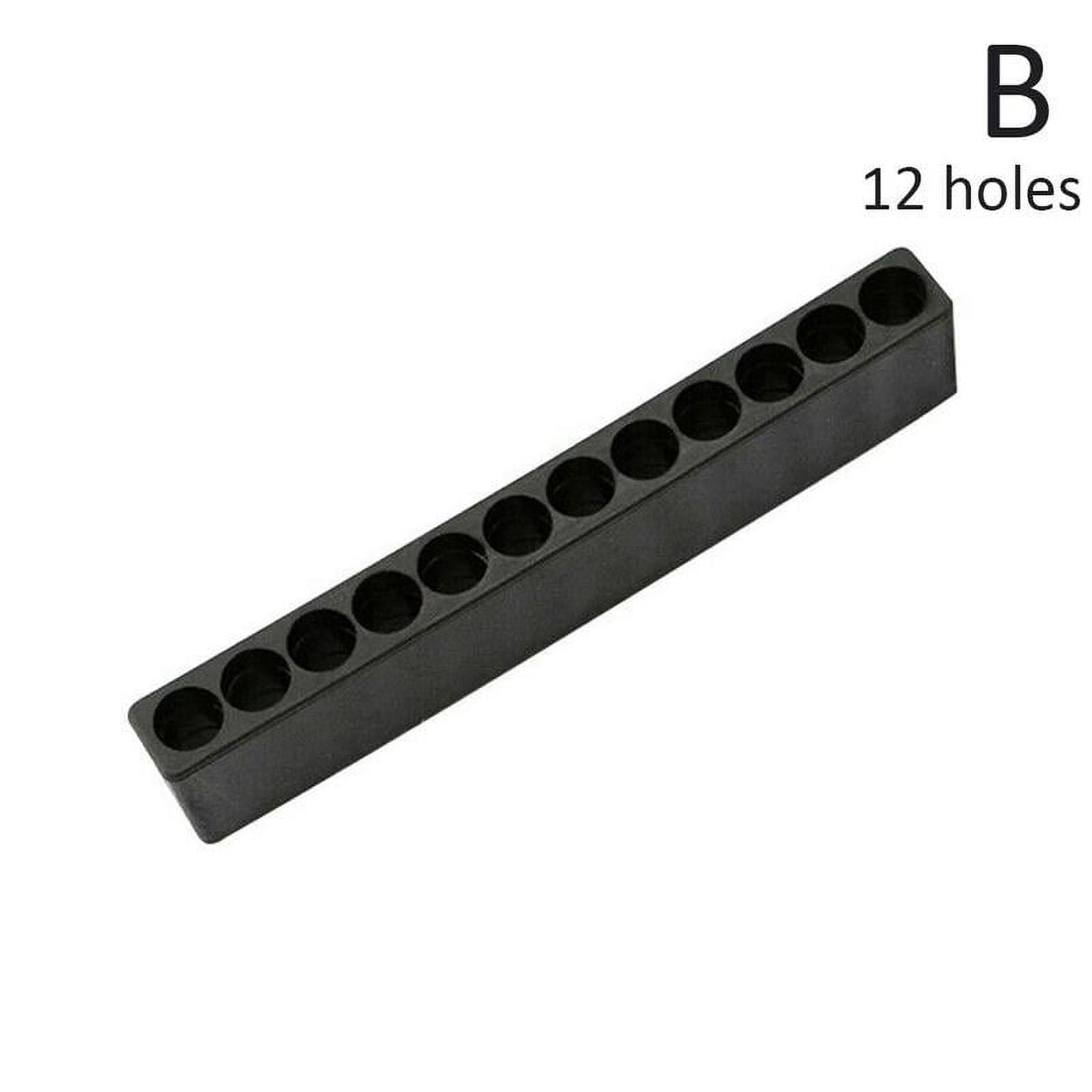 Drill Bit Holder 1/4" Black 12 Holes Hex Shank Screwdriver Bit Storage ...