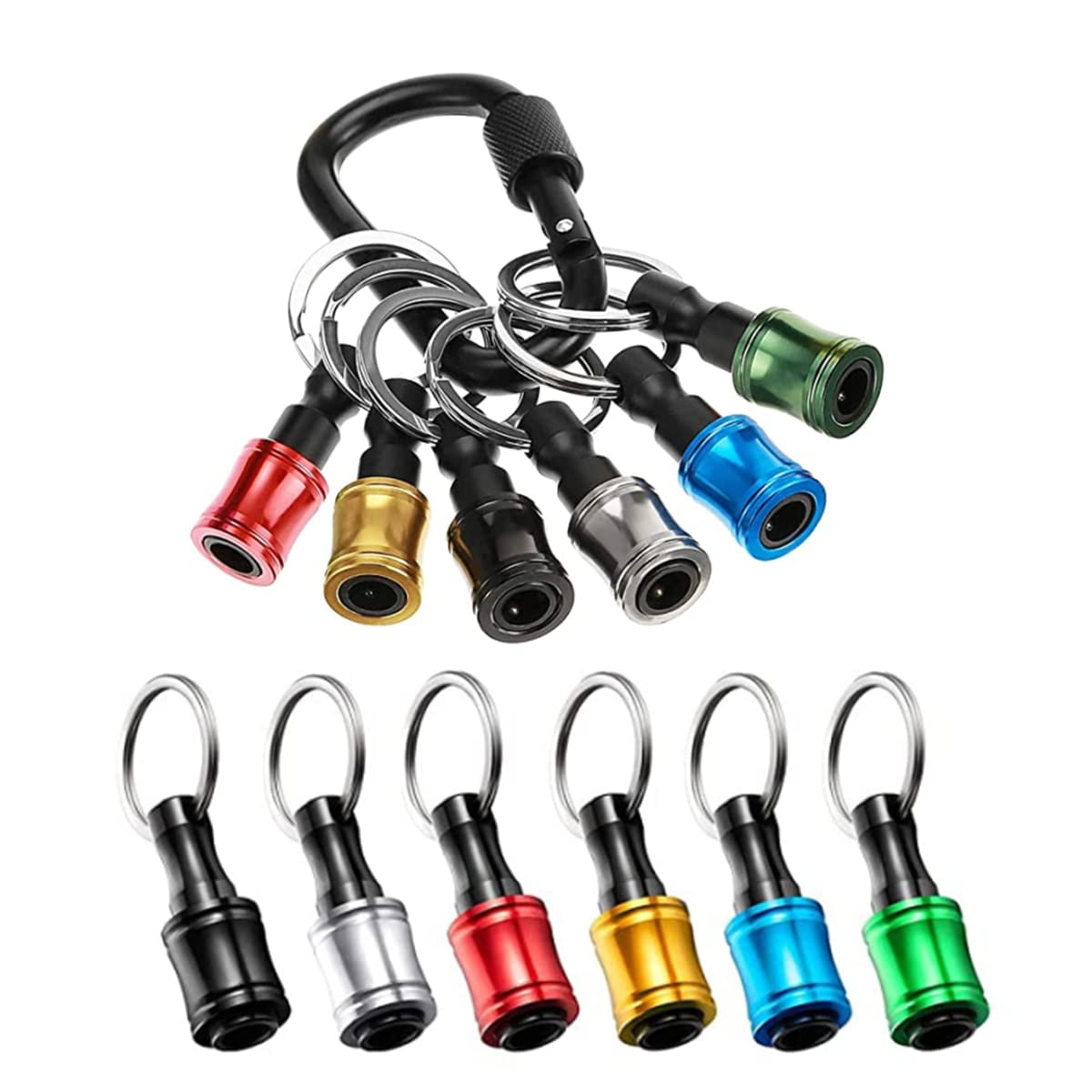 Drill Bit Holder 1/4 Inch Hex Shank Keychain Extension Bar Aluminum ...