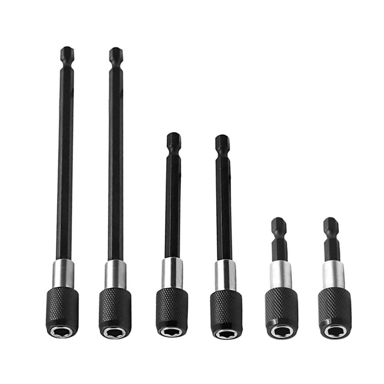 Drill Bit Holder Extension, 6 PCS Quick Release Magnetic Tool Socket ...