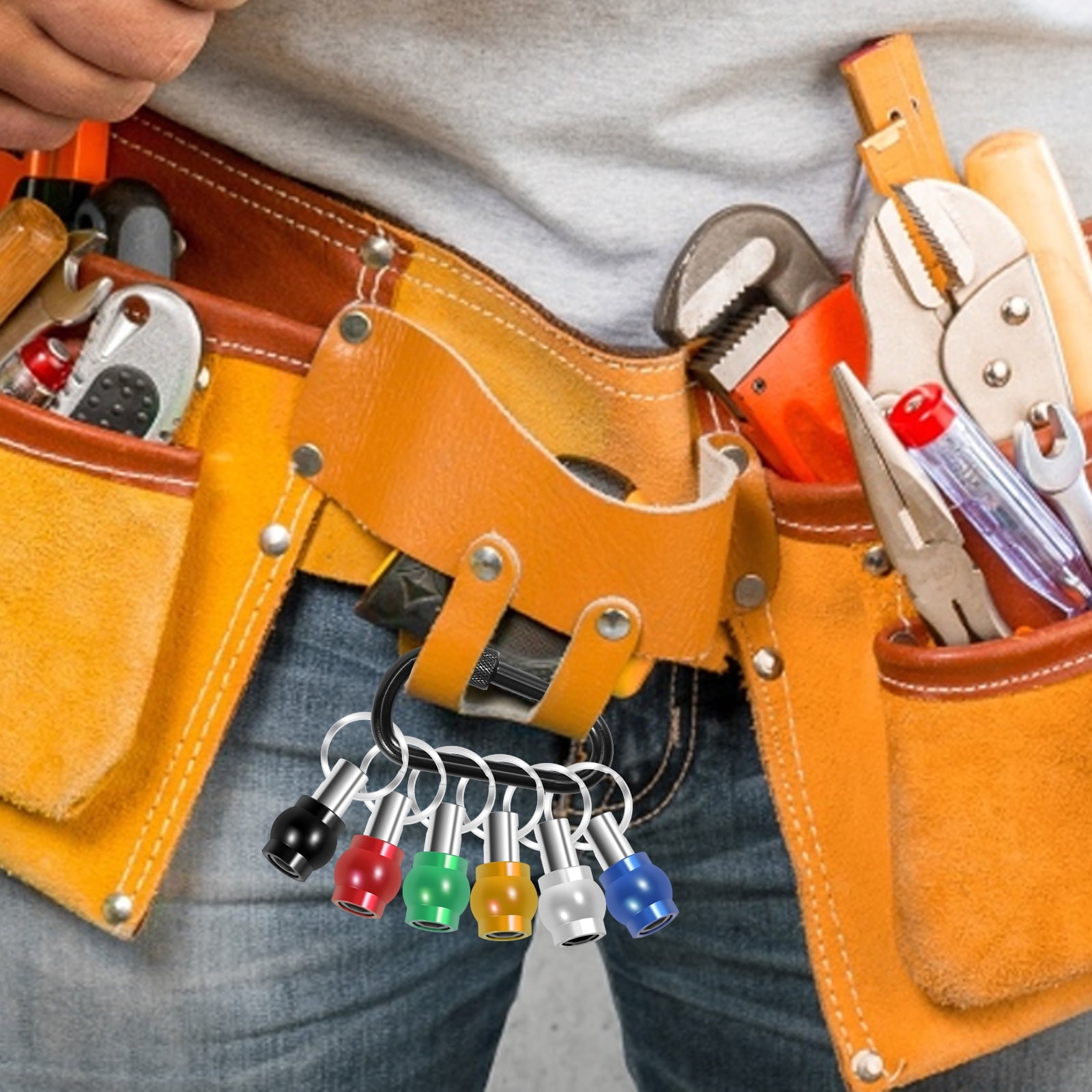 Drill Bit Holder Key Chain Portable Versatile Hex Shank Aluminum Bit ...