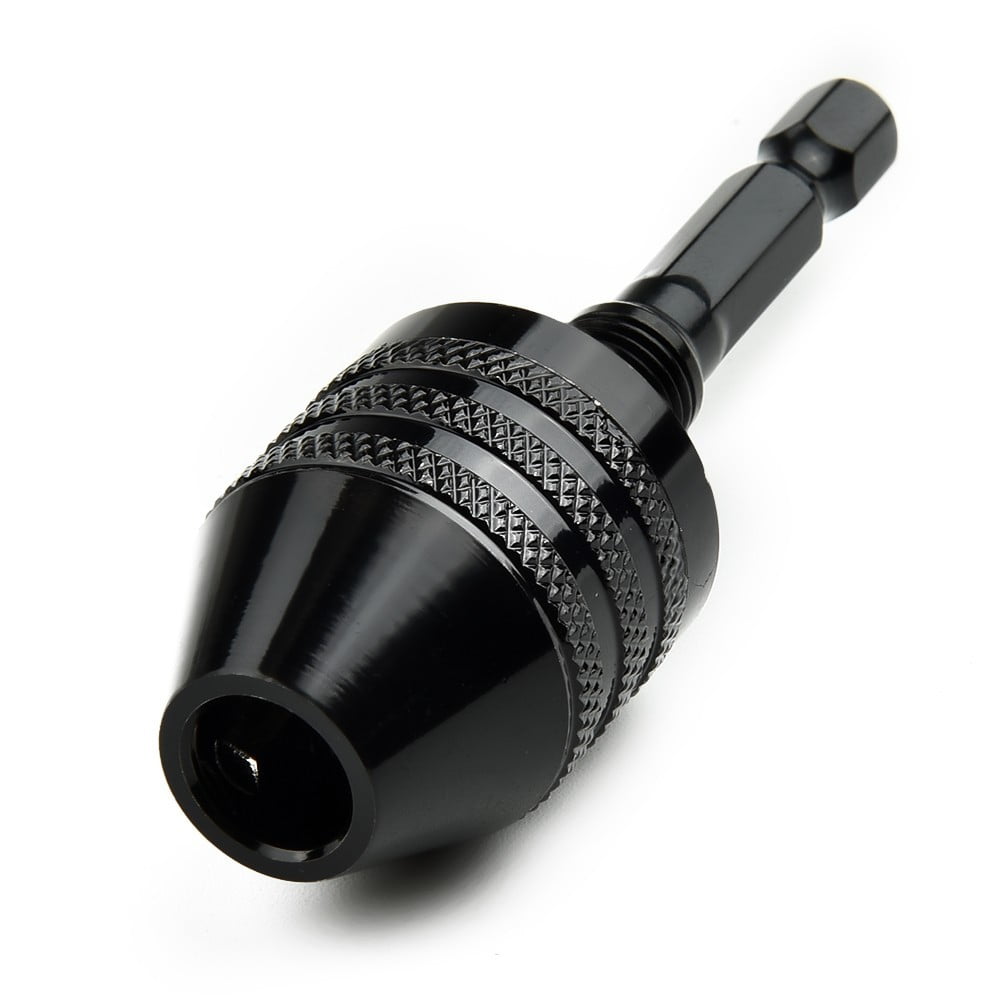 Drill Bit Keyless Drill Chuck Quick Change Black Tool Hex Shank Adapter ...