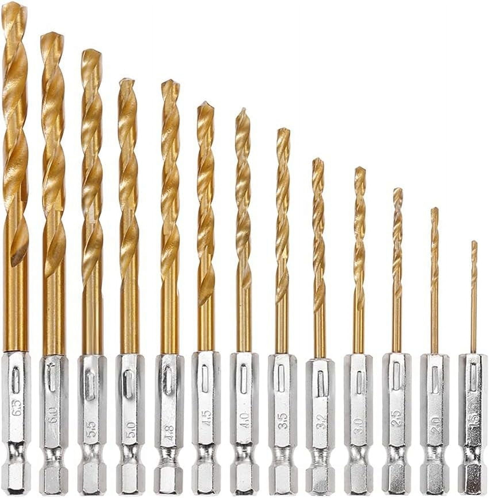 Drill Bit Set, 135 Degree Tip HSS Impact Bits for Split Point Geometry ...