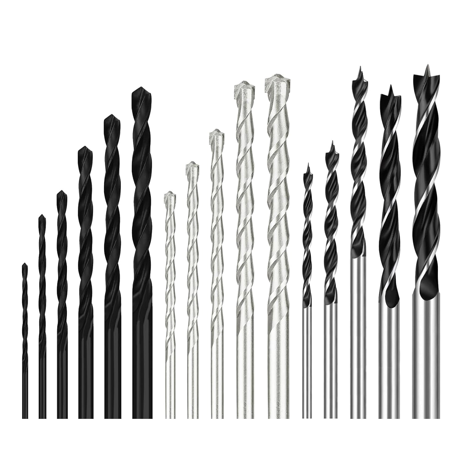 Drill Bit Set for Drill Drivers,HSS Steel,Carbon Steel,Alloy Drill Bits ...