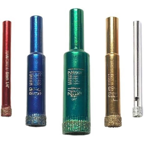 Drill Bits for Glass, 5 count Hole Kit, Glass Drill Bit for Ceramic ...