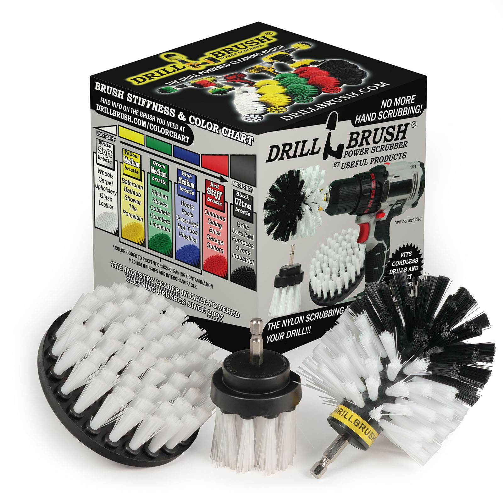 Drill Brush Attachment - Cleaning Brush for Drill - Power Scrubber ...