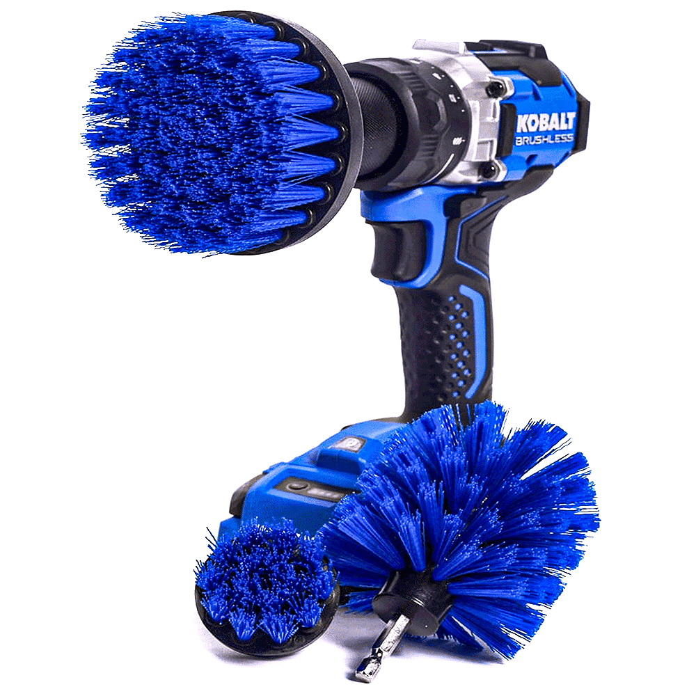Drill Brush Attachment Set - 3-Pack Medium Bristle for Cleaning ...