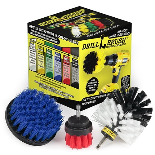 Drill Brush Attachments for Cleaning Carpet, Chairs, Seats, Wheels, Vinyl, Bathroom, Bathtubs ...
