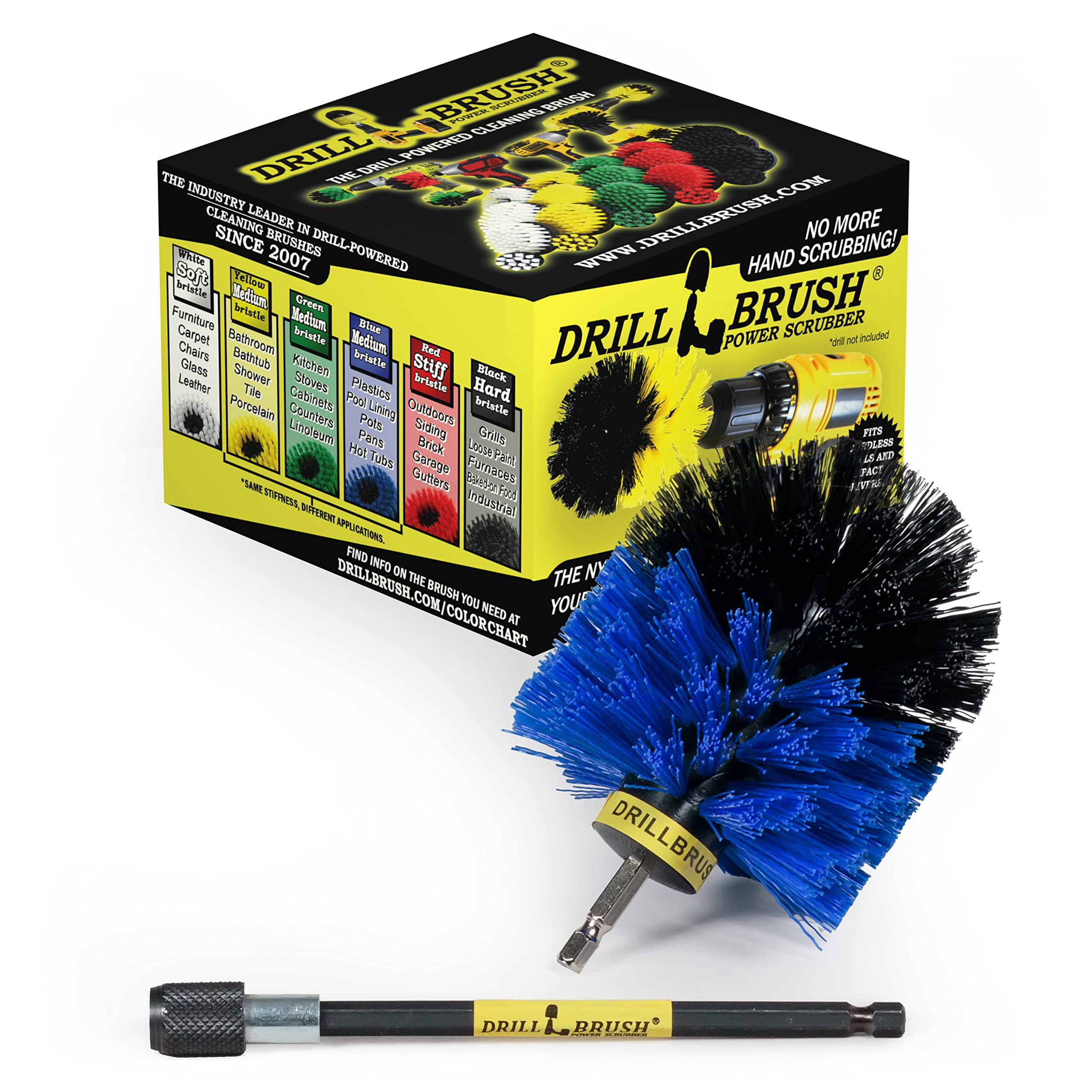 Drill Brush Boat Cleaner – Scrubber for Hulls, Carpets, Pools ...