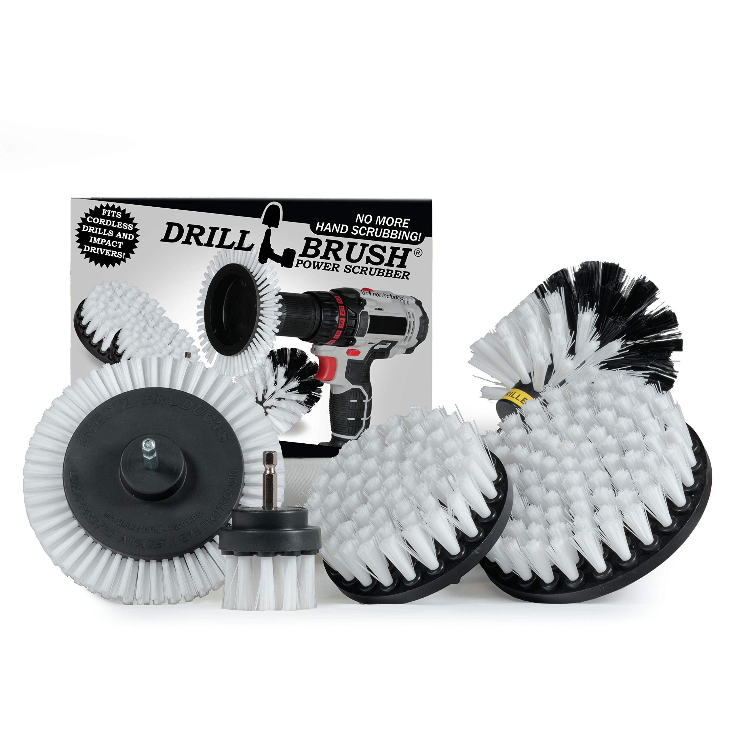 Drill Brush Car Kit – Soft Scrubber for Windshields, Upholstery ...