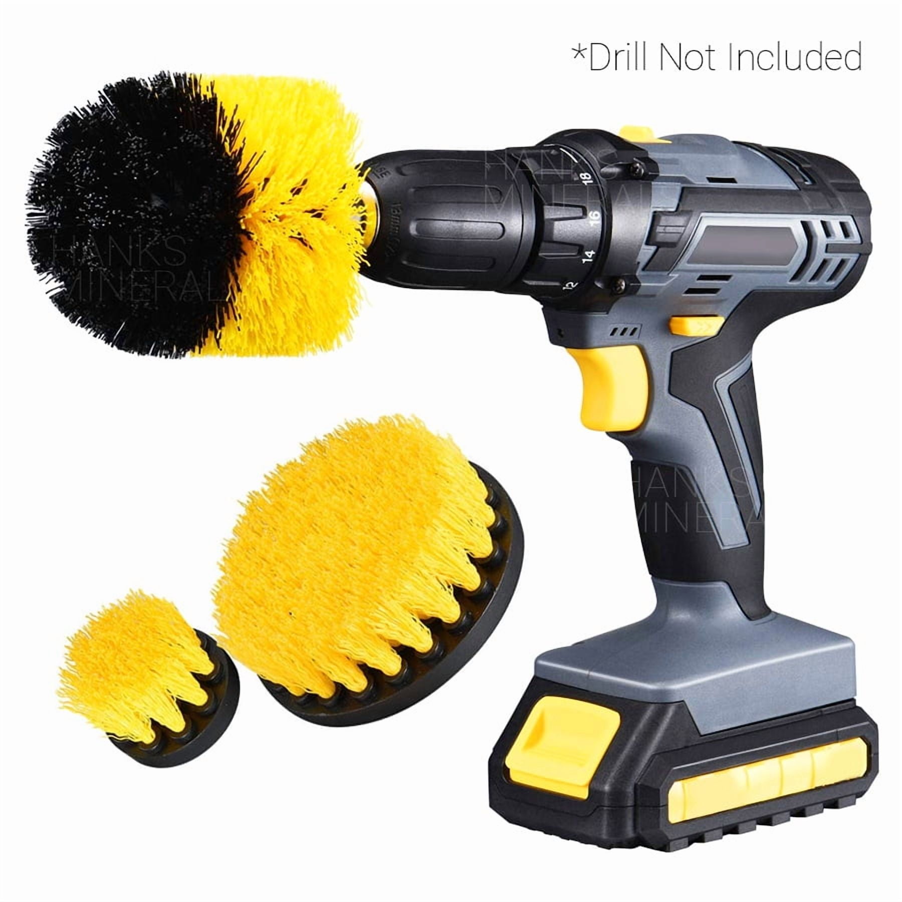 Drill Brush Set Attachment 3pcs Power Scrubber Cleaning Car Tile Grout ...