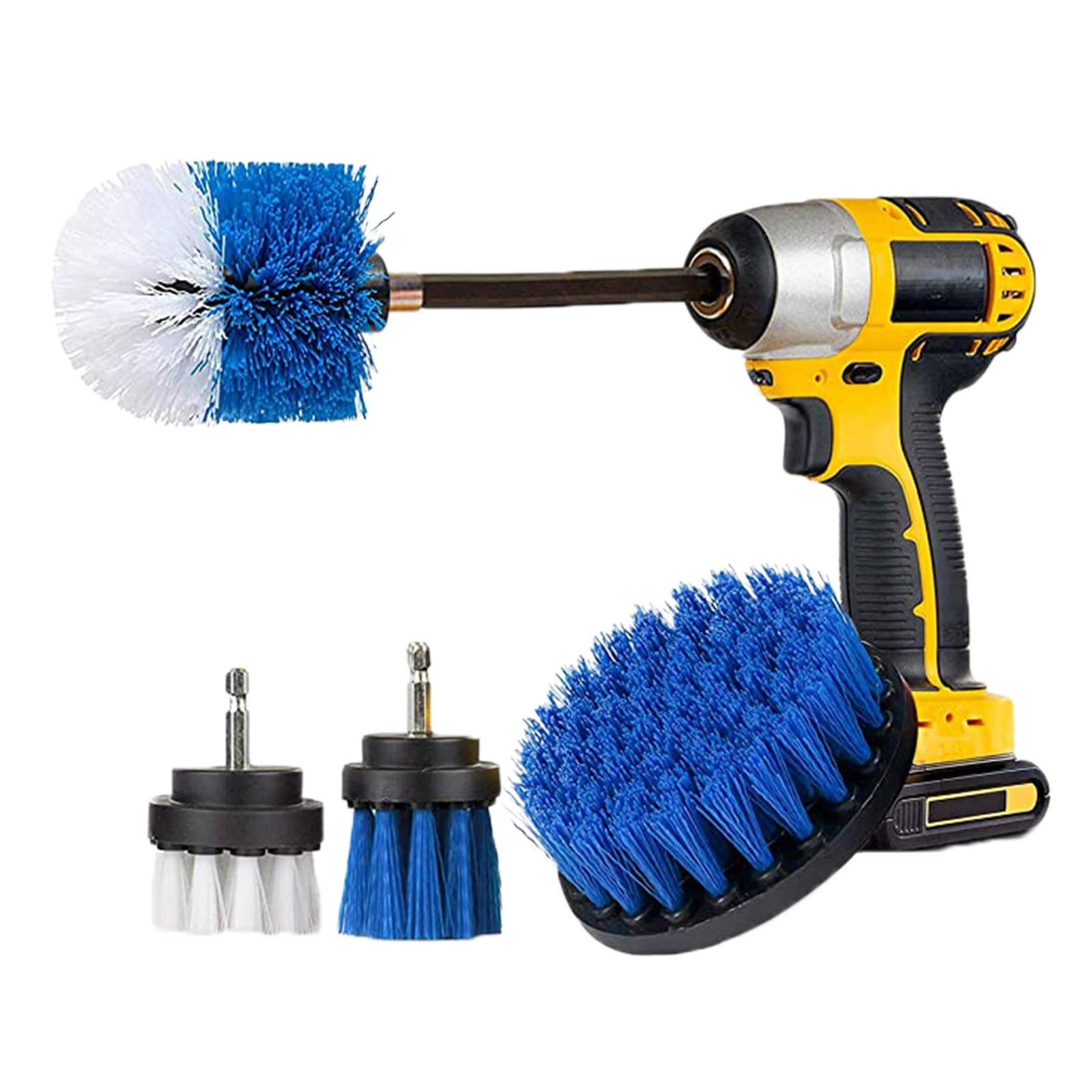 Drill Brush for Wheel Cleaning Decontamination, 3-Piece Kit with 1/4 ...