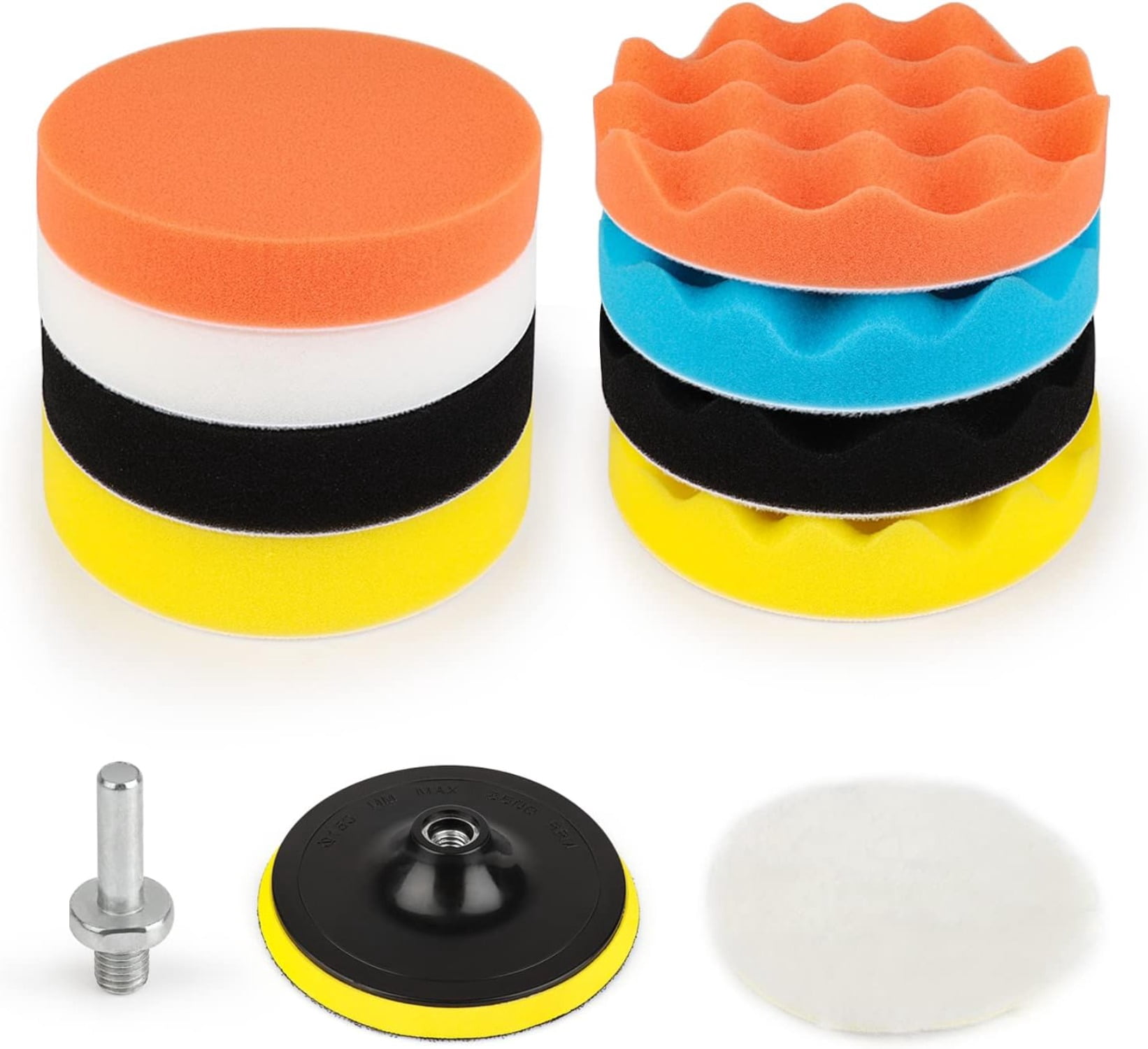 Drill Buffing Pad,Car Foam Polishing Pads Kit, Drill Buffer Polisher ...