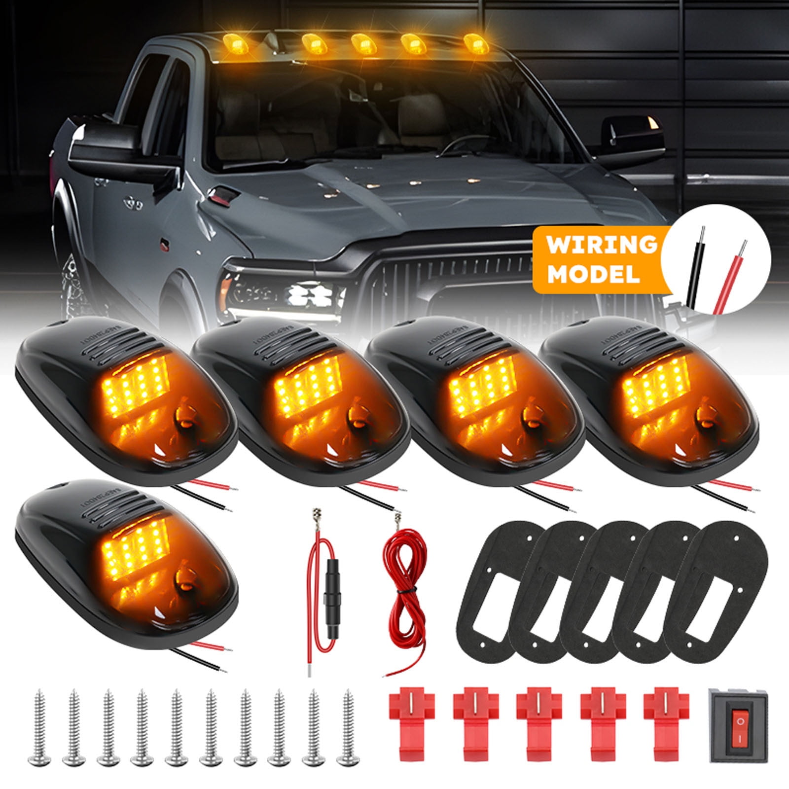 No Drill Car Cab Lights 2024 New Solar Car Cab Lights For Truck ...