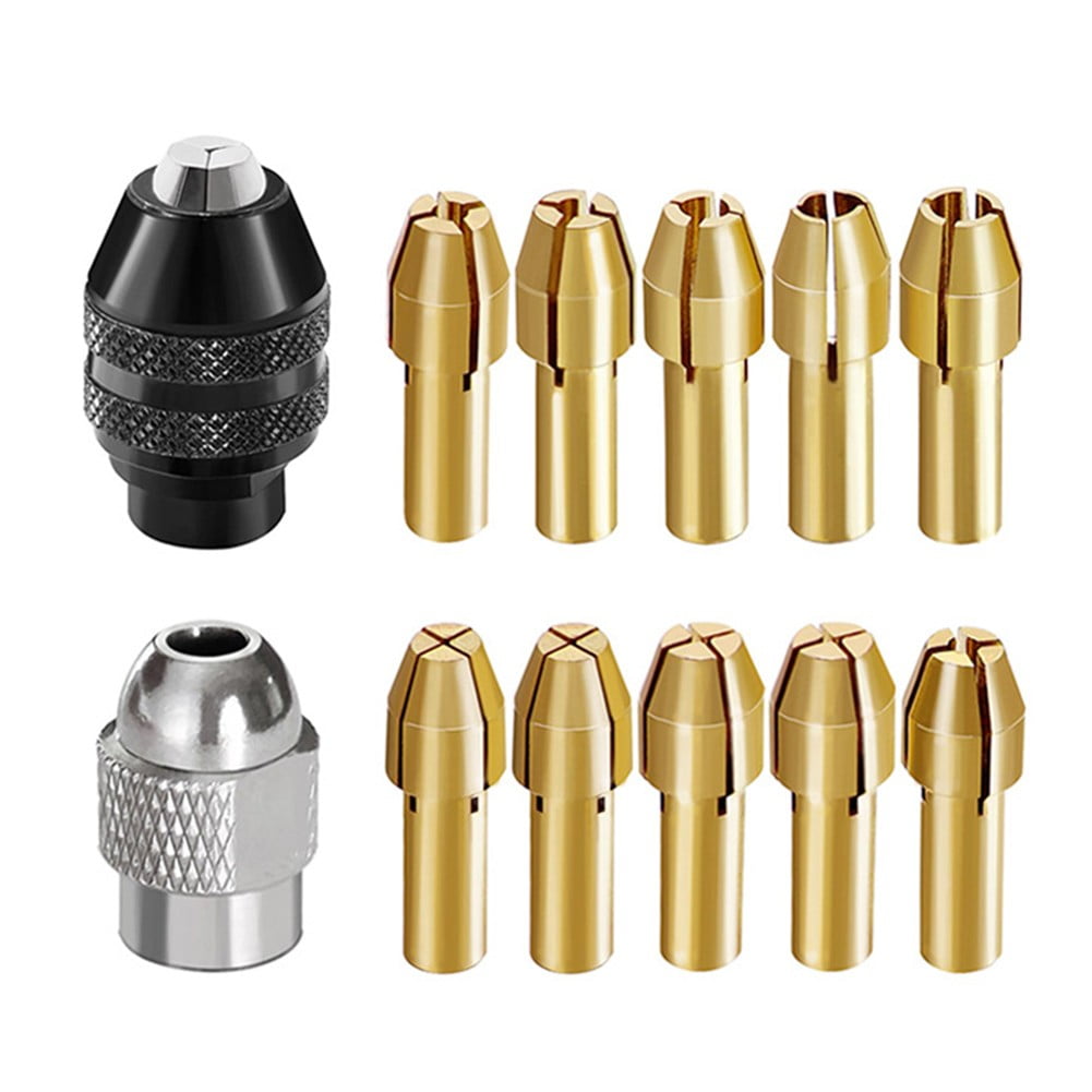 Drill Chuck Collet Set With Replacement Rotary Drill Nut Set Drill ...