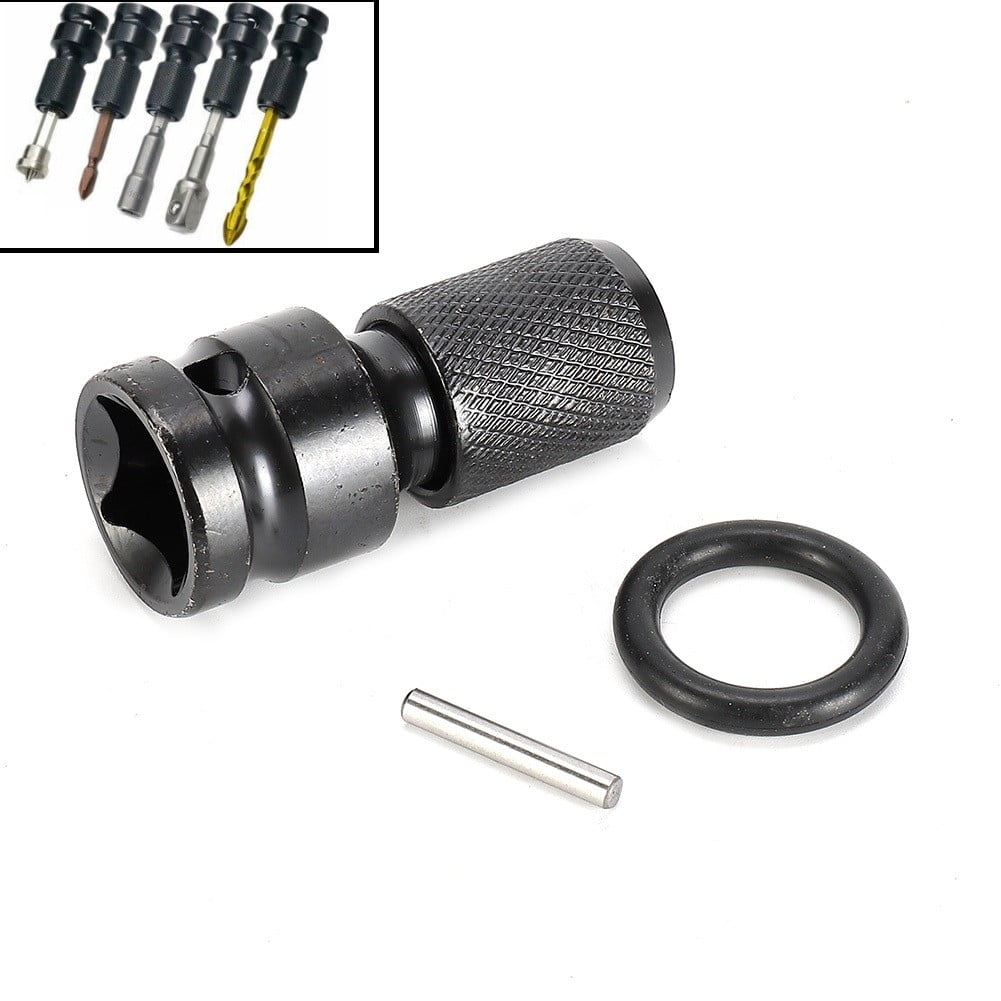 Drill Chuck Converter Socket Adapter Hex Shank 1/2" Drive To 1/4 ...