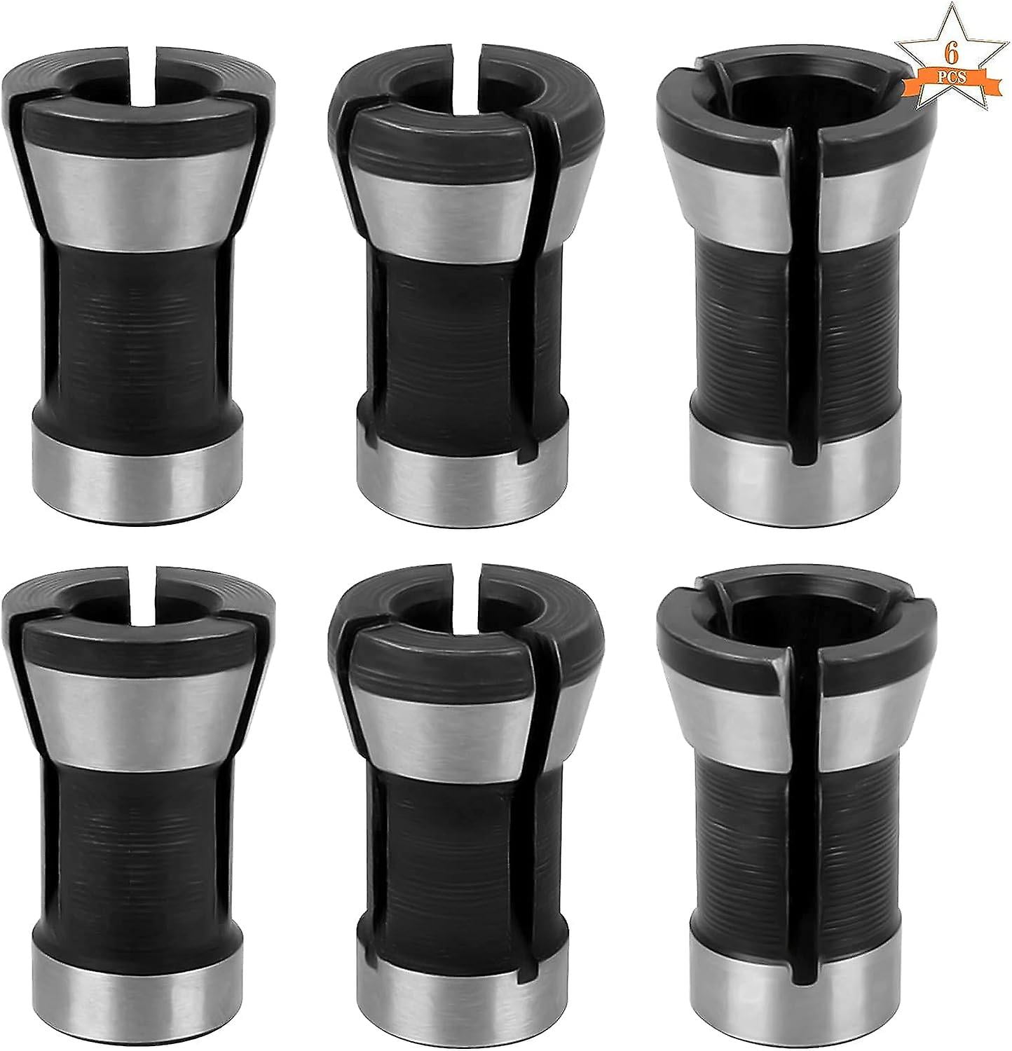 Drill Chuck Head - Set of 6 Drill Chuck Adapters (6mm, 6.35mm, 8mm ...