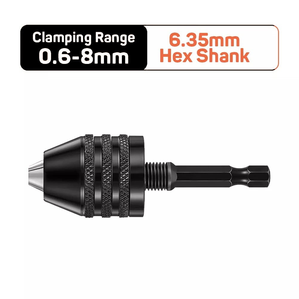 Drill Chuck Keyless Electric Mini Chuck Fixture Hex Shank Drill Bits ...