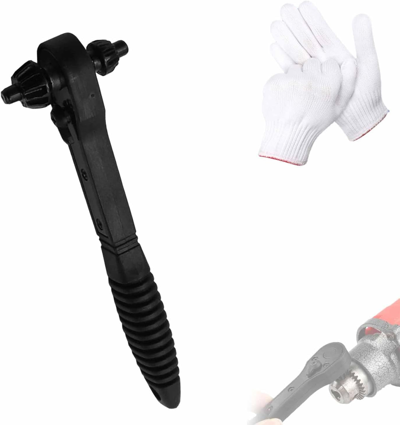 Drill Chuck Ratchet Wrench, Ratchet Drill Chuck, 2 in 1 Mini Chuck Key ...