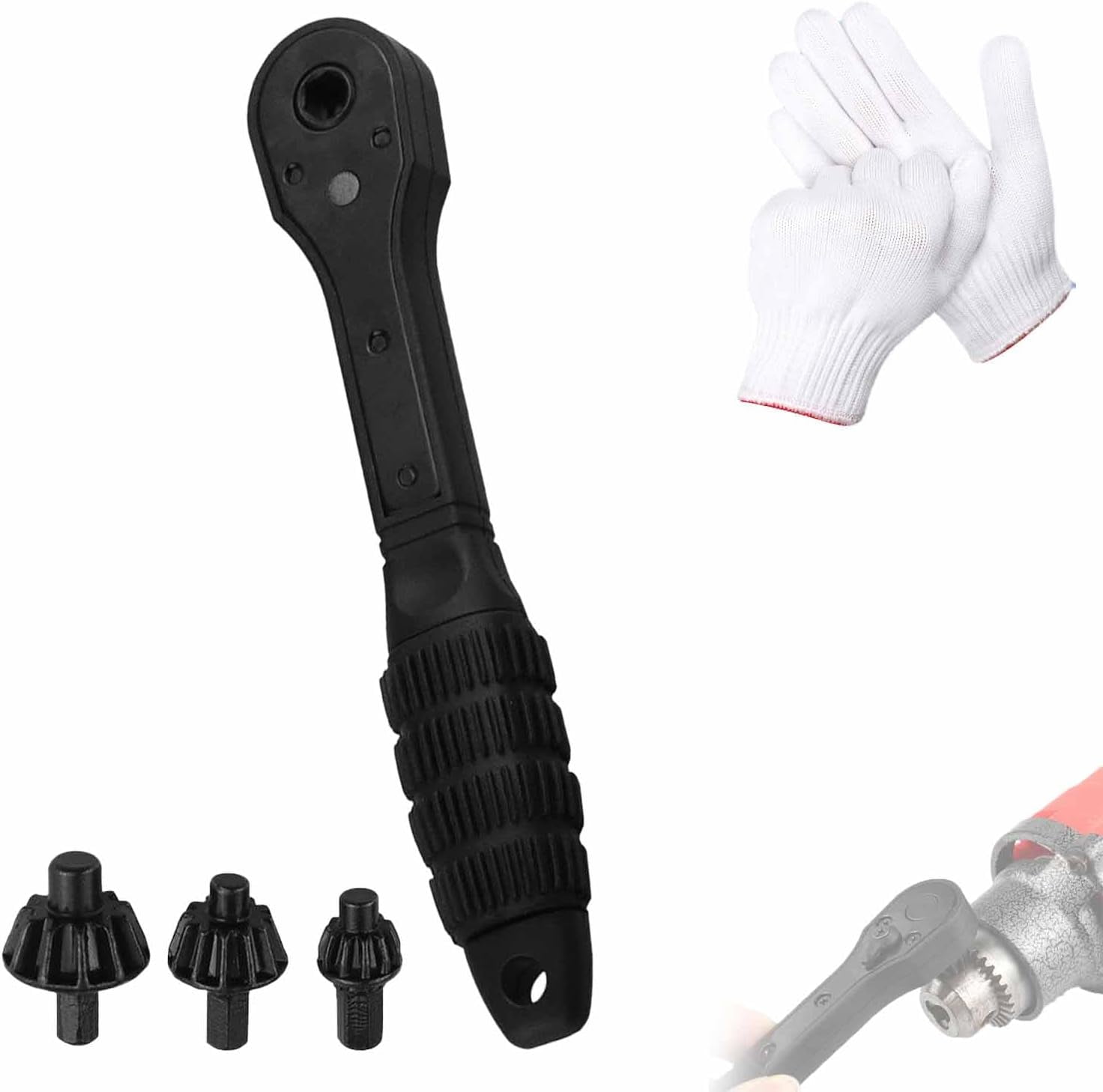 Drill Chuck Ratchet Wrench, Ratchet Drill Chuck, 2 in 1 Mini Chuck Key ...