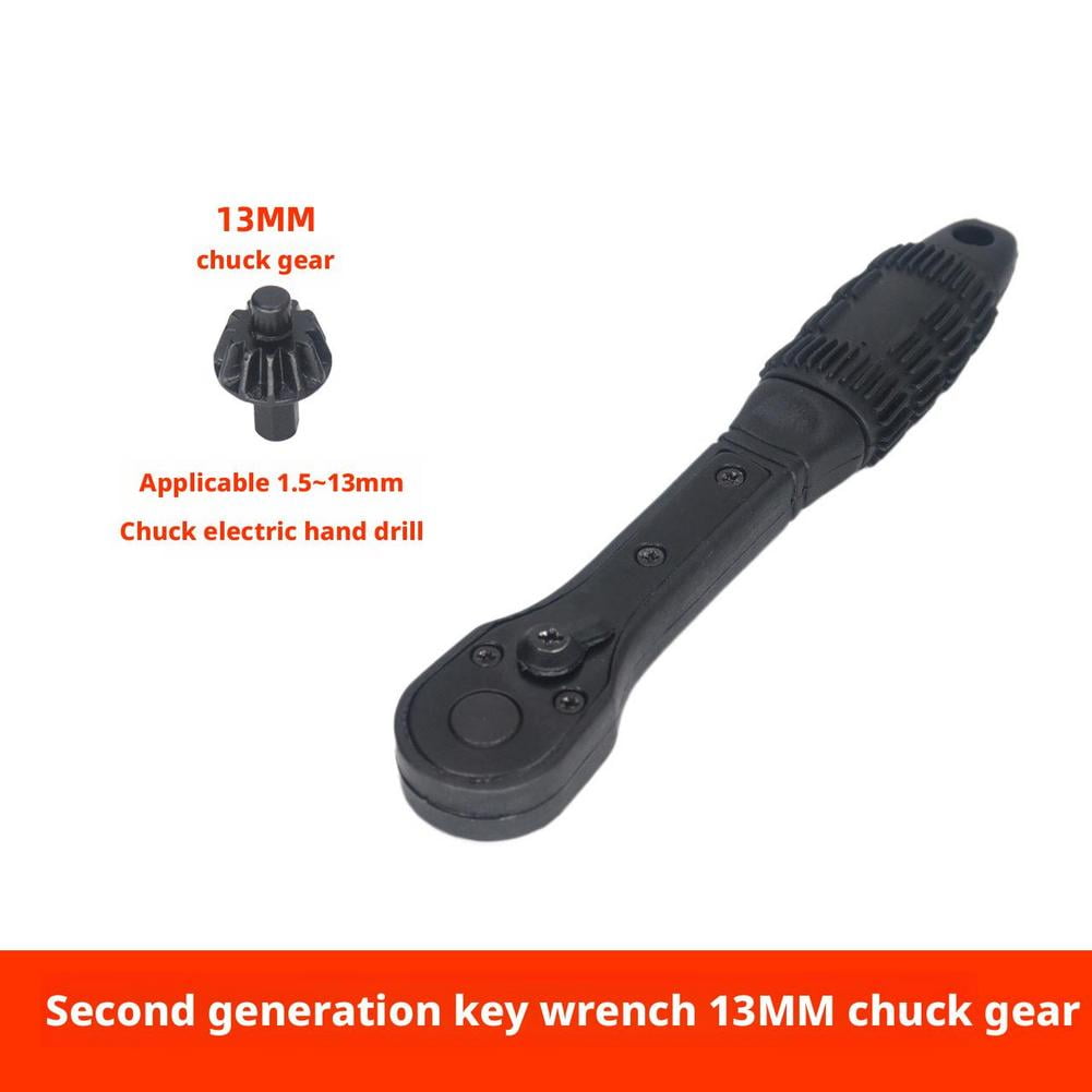 Drill Chuck Wrench Set, 2-in-1 Black Fast Ratchet Drill Chuck Key ...