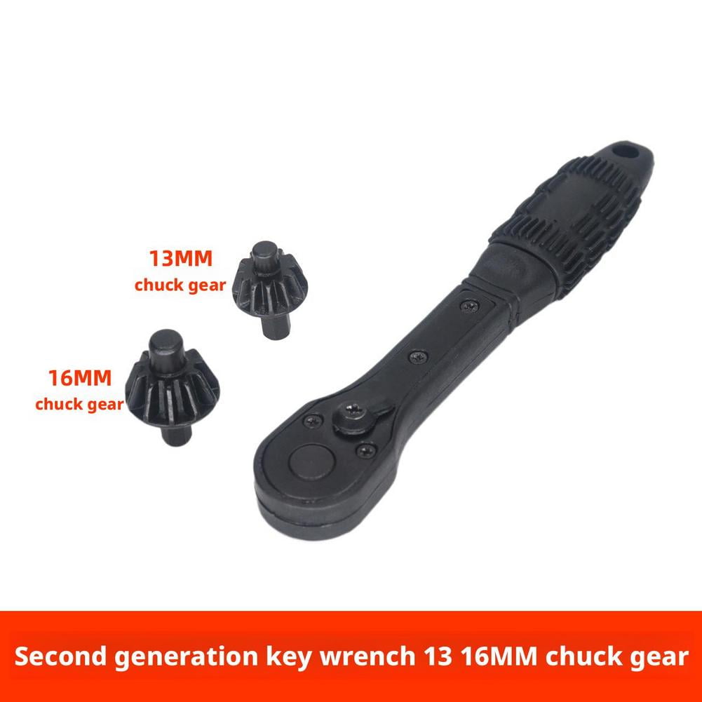 Drill Chuck Wrench Set, 2-in-1 Black Fast Ratchet Drill Chuck Key ...