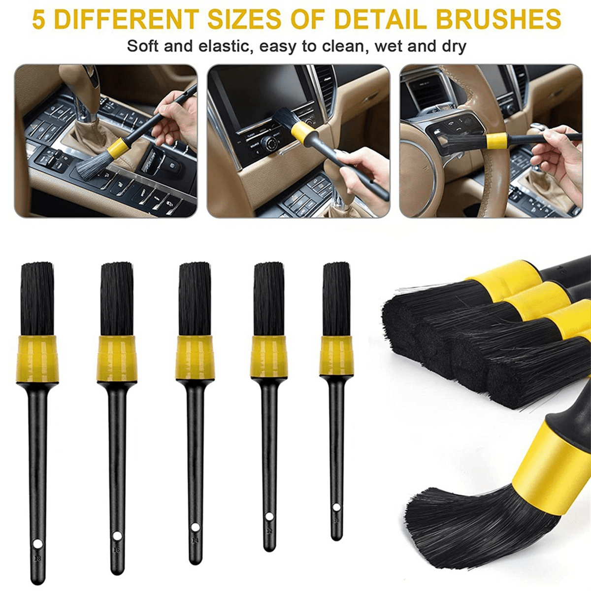 Drill Cleaning Brush Attachment Set Power Scrubber Brushes Tool Kit ...
