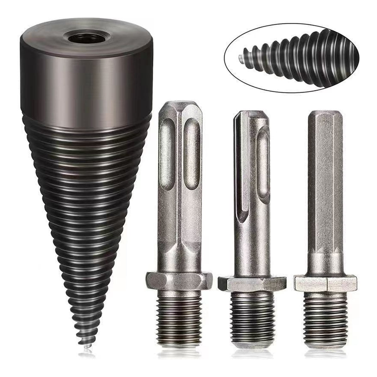 Drill Cone Wood Splitter Screw Cone Shank, Wood Splitter Drill Bit With ...