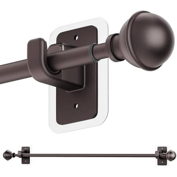 No Drill Curtain Rods for Window 28 to 60 Inches, 5/8 Inch Diameter ...