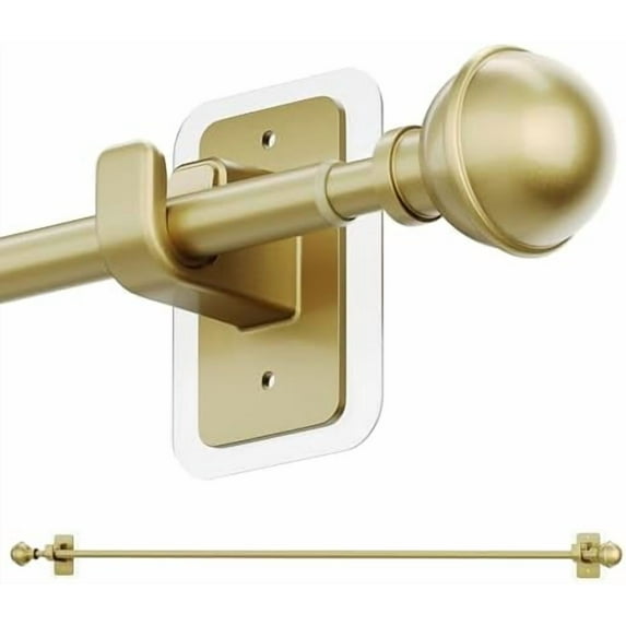 No Drill Curtain Rods for Window 48 to 84 Inches, 5/8 Inch Diameter ...