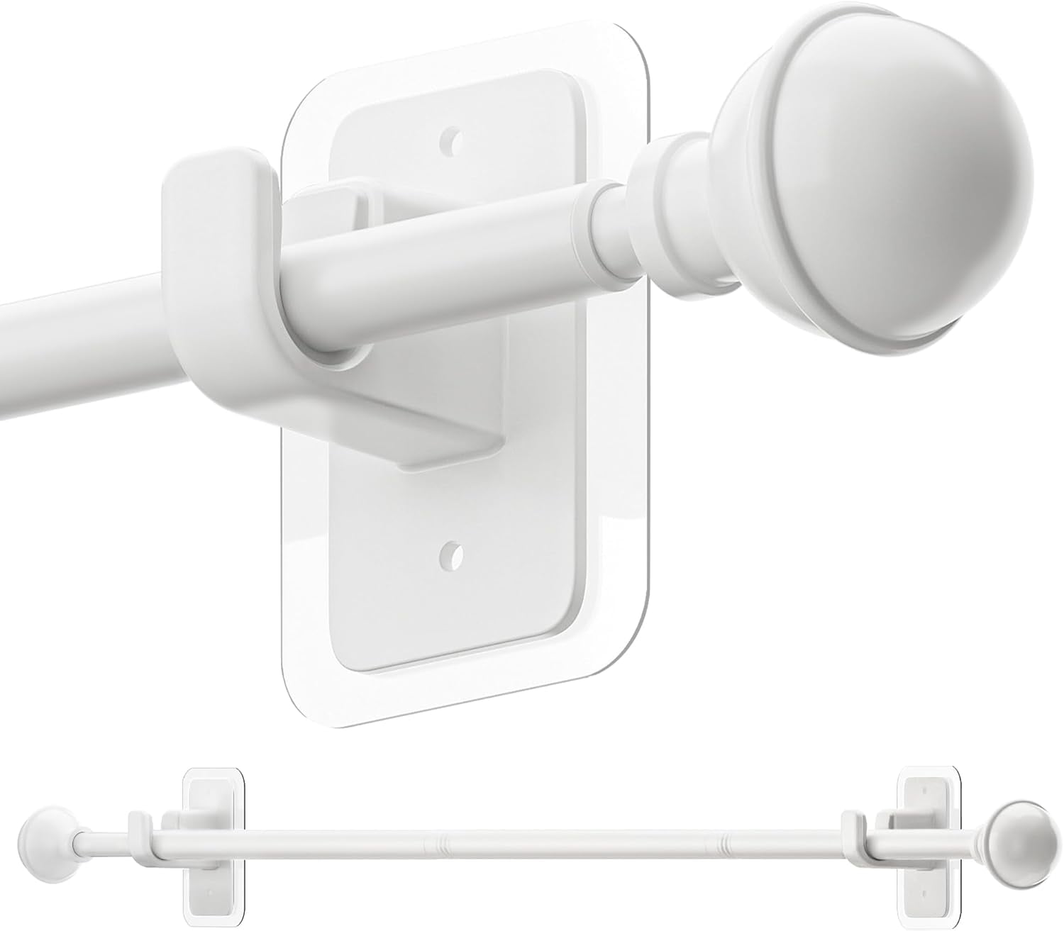No Drill Curtain Rods for Window 48 to 84 Inches, 5/8 Inch Diameter ...