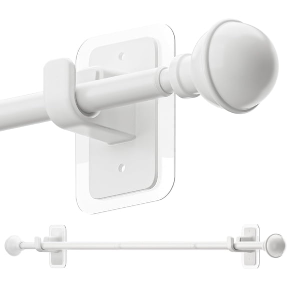 No Drill Curtain Rods for Window 48 to 84 Inches, 5/8 Inch Diameter ...